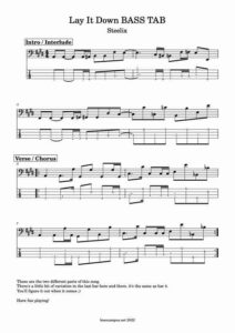 Lay it down Steelix Bass Tab - basscampus - Online Bass Lessons